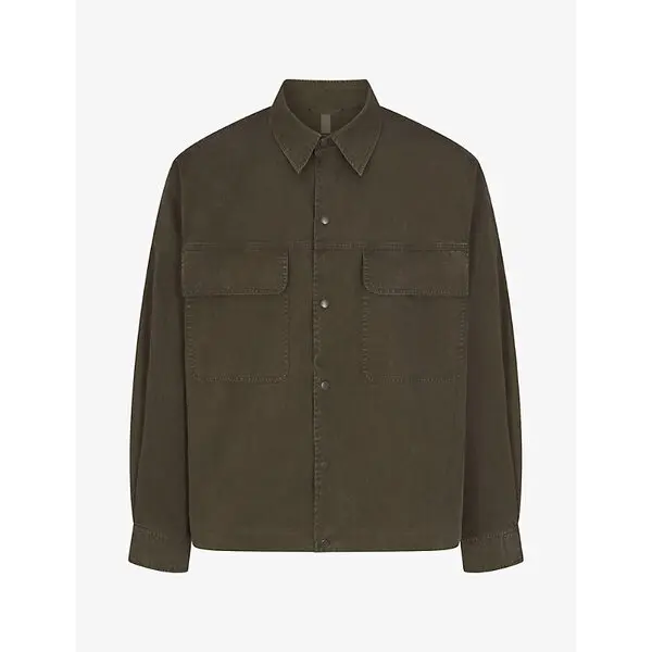 SKIMS Relaxed Cotton-nylon Woven Shirt - Jungle