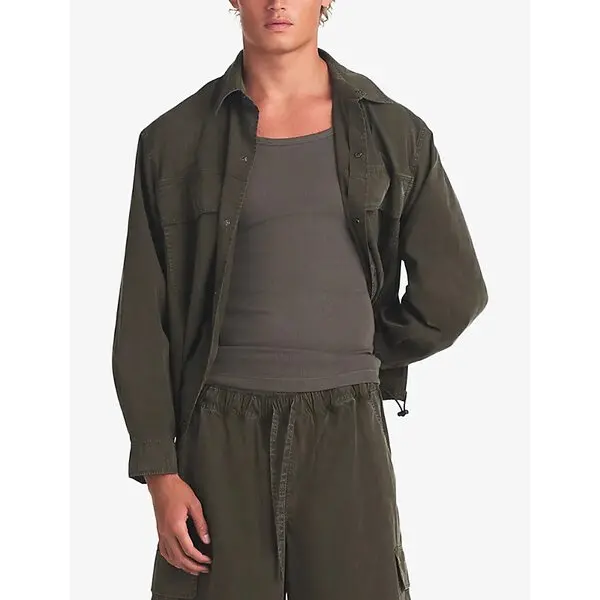 SKIMS Relaxed Cotton-nylon Woven Shirt