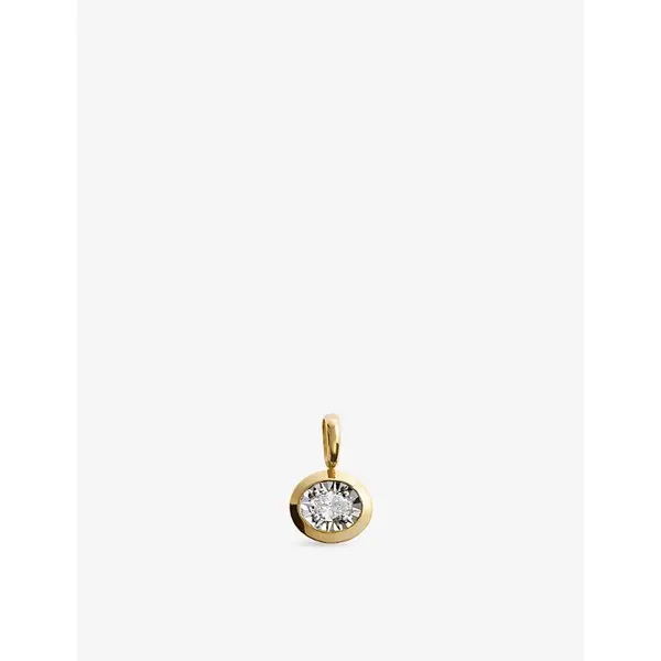 Monica Vinader 18ct Yellow Vermeil And Lab-grown Diamond Pendant - Gold