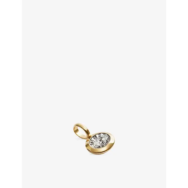 Monica Vinader 18ct Yellow Vermeil And Lab-grown Diamond Pendant