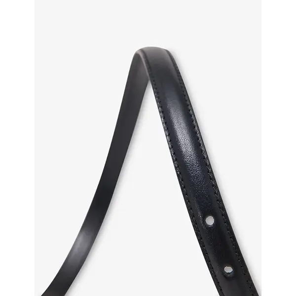 Maje Buckle Slim Leather Belt