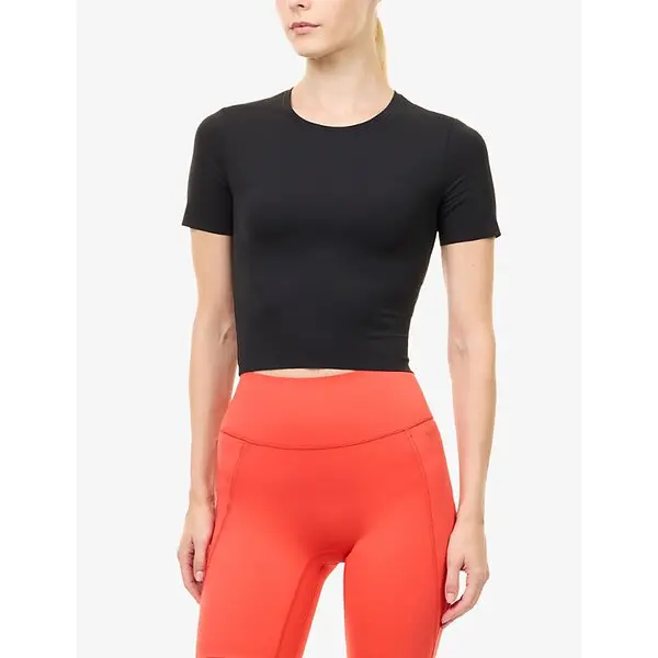 Nike Dri-fit Cropped Stretch-woven T-shirt