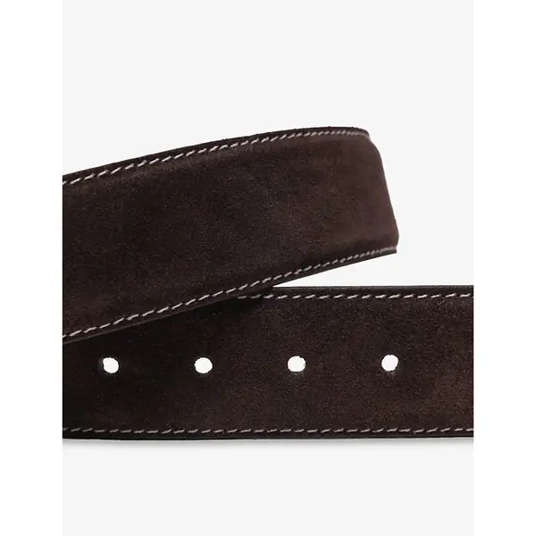 Maje Contrast-stitch Suede Belt