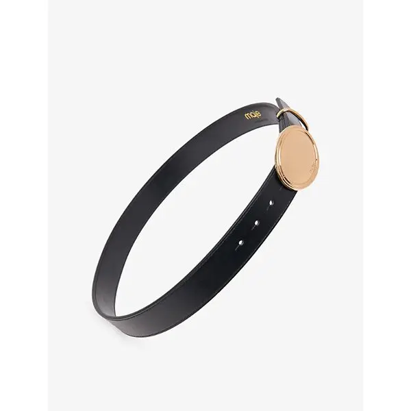 Maje Oval-buckle Leather Belt