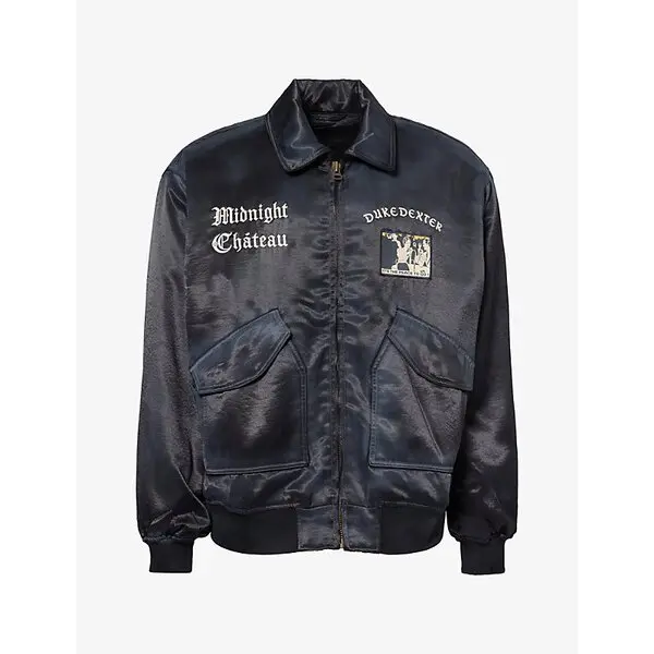 DUKE + DEXTER Raise Hell Embroidered Bomber Jacket