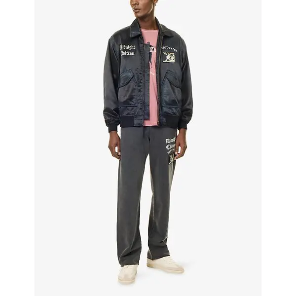 DUKE + DEXTER Raise Hell Embroidered Bomber Jacket