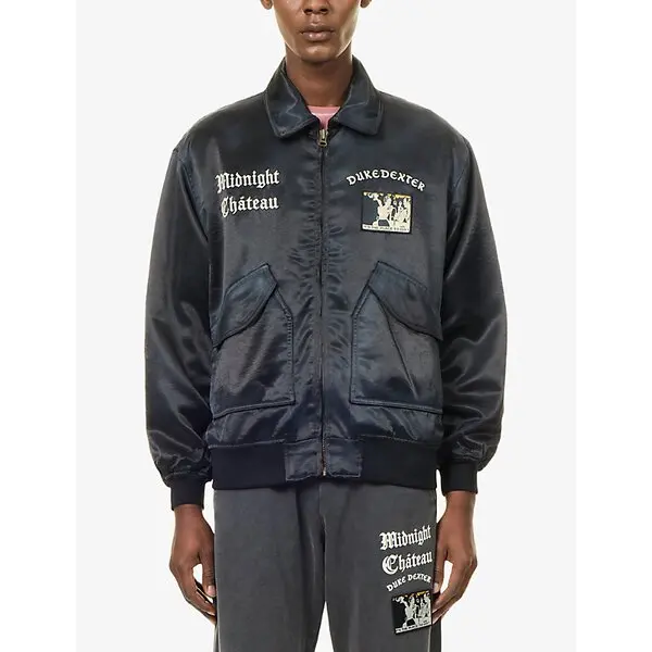 DUKE + DEXTER Raise Hell Embroidered Bomber Jacket