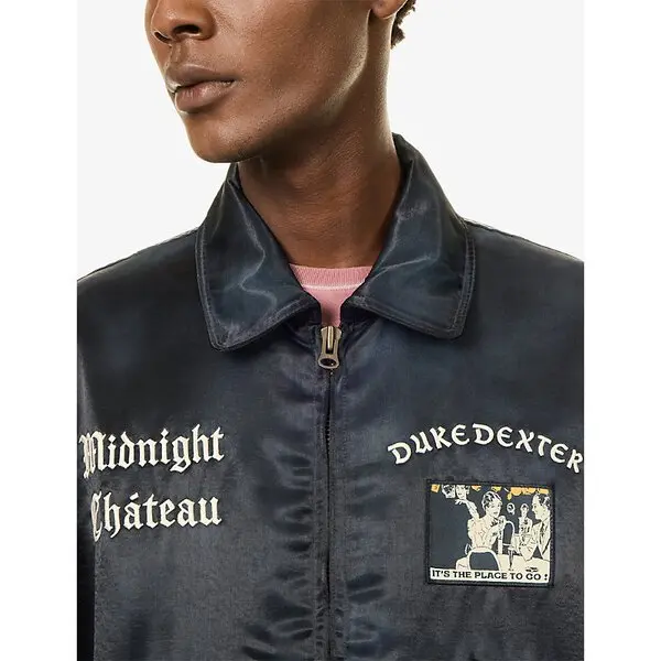 DUKE + DEXTER Raise Hell Embroidered Bomber Jacket