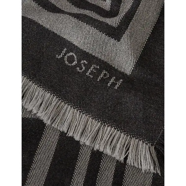 JOSEPH Neoma Striped Square Wool Scarf