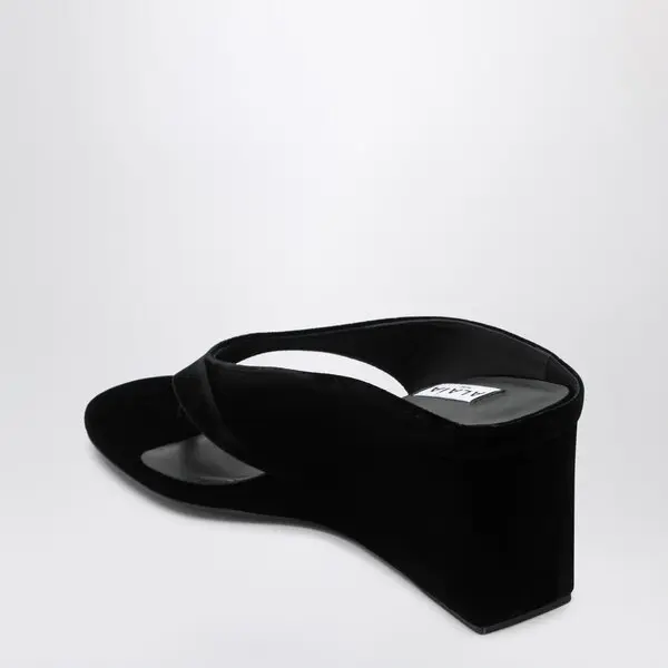 Alaïa Thong Mules With Wedge In Velvet