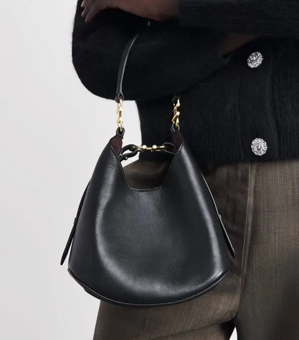 Harrods Small Leather Penny Shoulder Bag