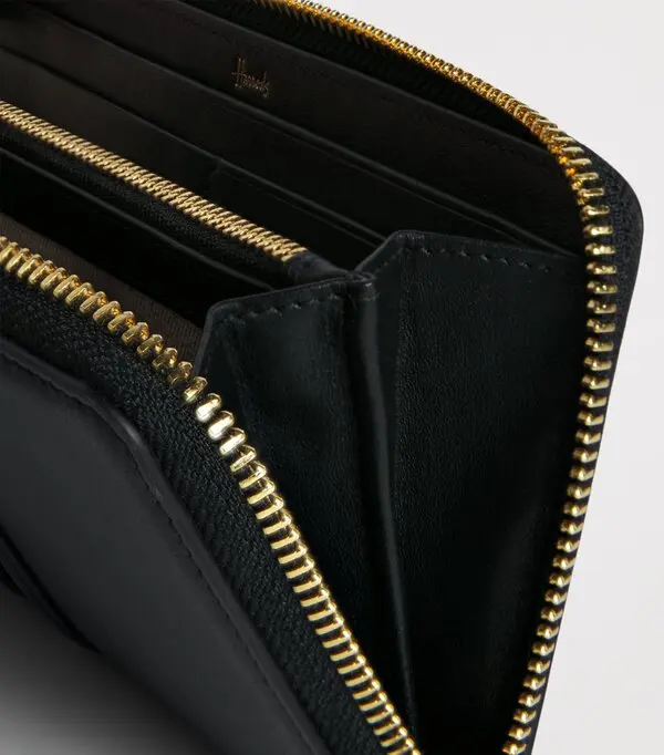 Harrods Large Leather Zip-around Wallet