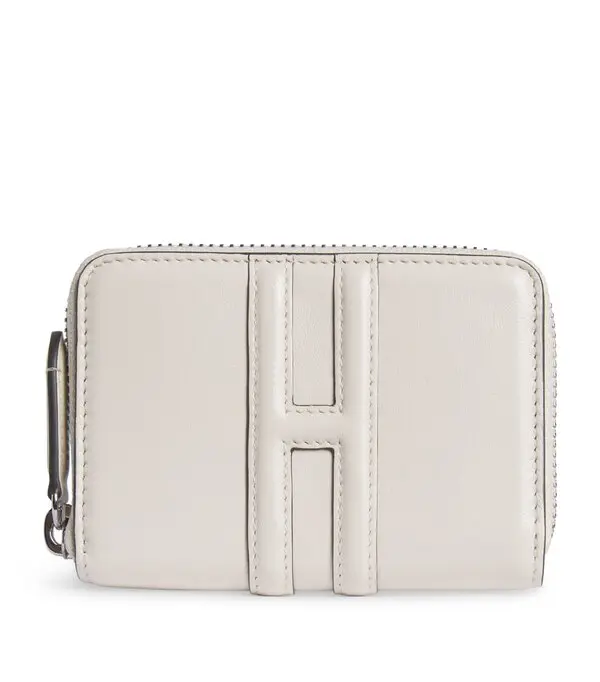 Harrods Leather Zip-around Purse - Ivory