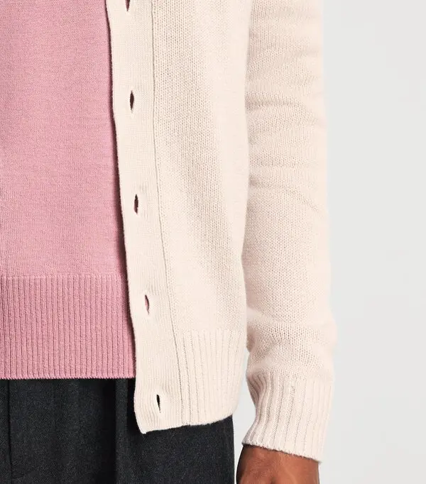 ALLUDE Wool-cashmere Collared Cardigan