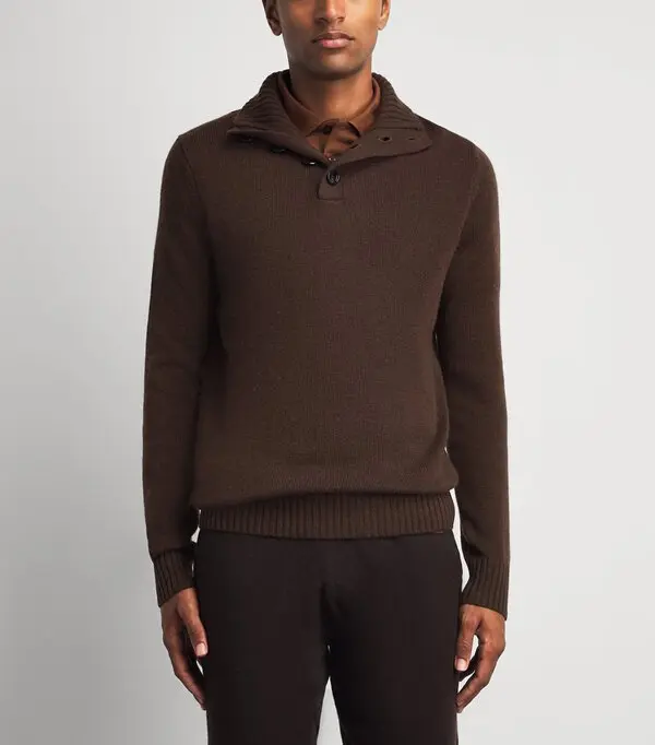 ALLUDE Wool-cashmere High-neck Sweater