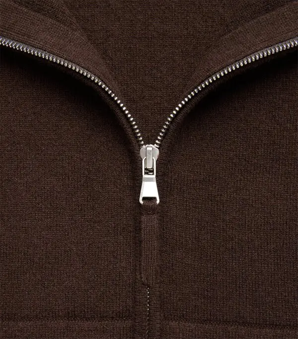 ALLUDE Wool-cashmere Zip-up Hoodie