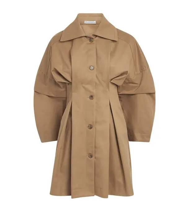 Palmer//harding Honesty Opens Short Trench Coat - Brown