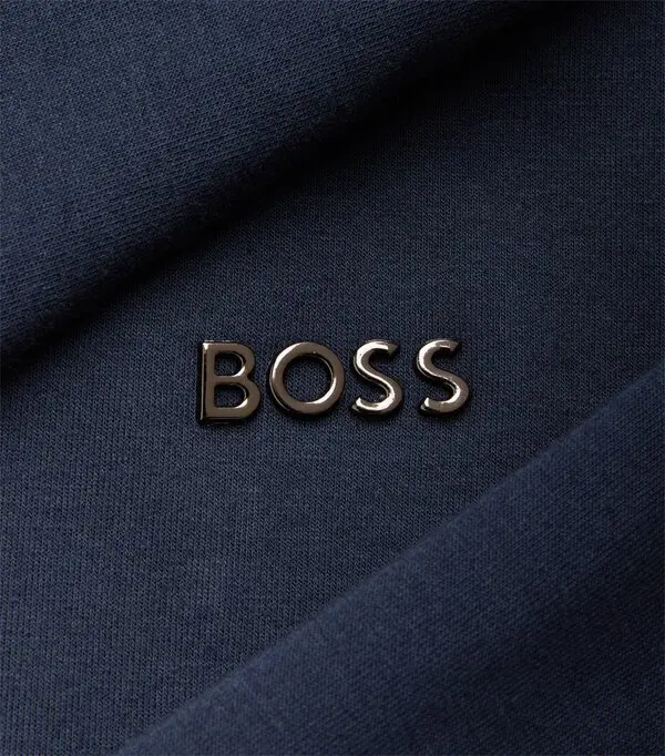 BOSS Contrast-trim Sense Zip-up Hoodie