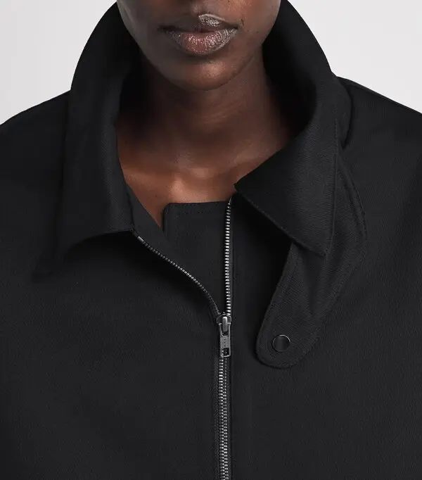 BIRROT Oversized Funnel-neck Bomber Jacket