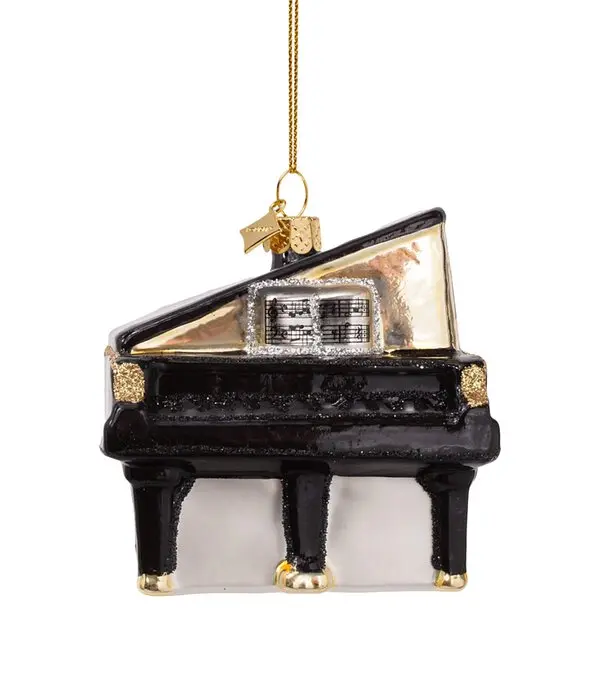 Harrods Grand Piano Tree Decoration - Black