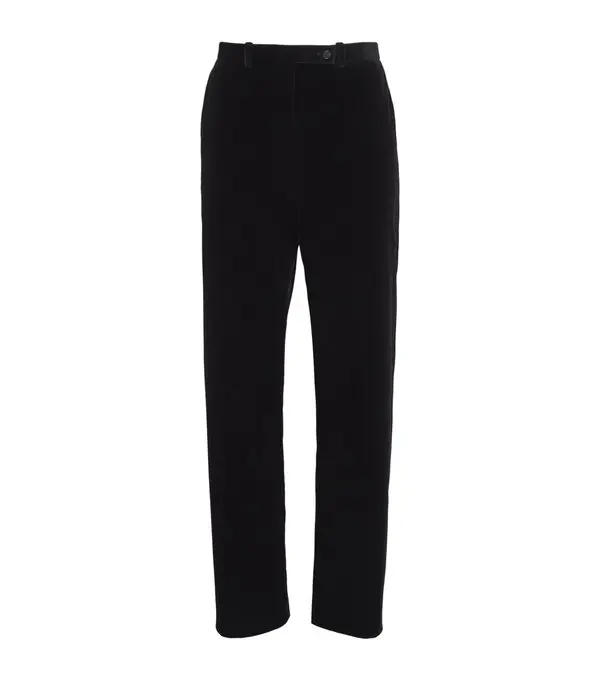Khaite Velvet Hunter Straight Trousers