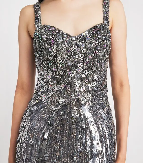 Jenny Packham Embellished Jupiter Mini Dress