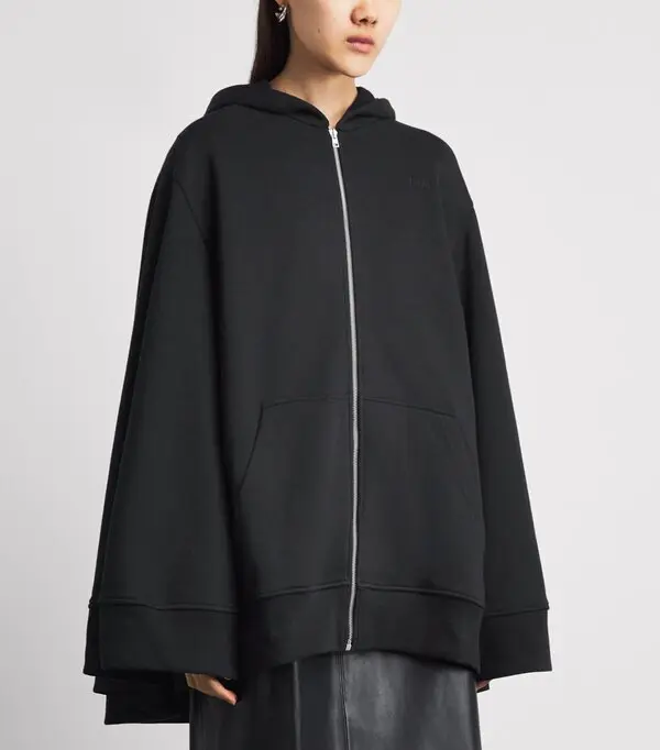 7 For All Mankind Cotton Oversized Zip-up Hoodie