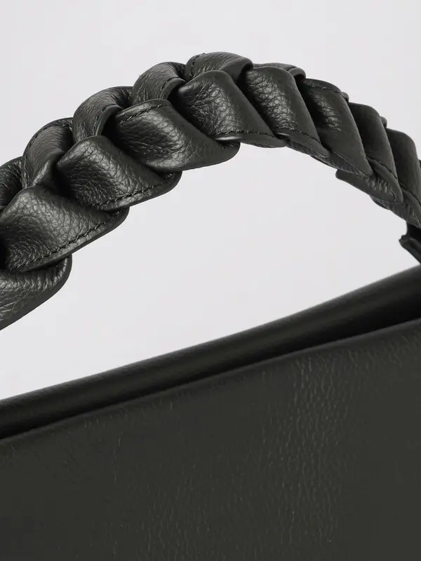 COCCINELLE Leather Shoulder Bag With Braided Top Handle
