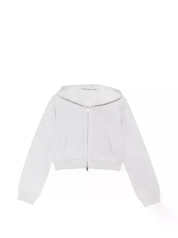 Alexander Wang Cropped Zip-up Hoodie