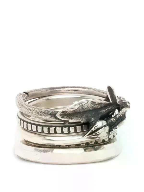 Werkstatt:München Rosebud Combination Rings - Silver