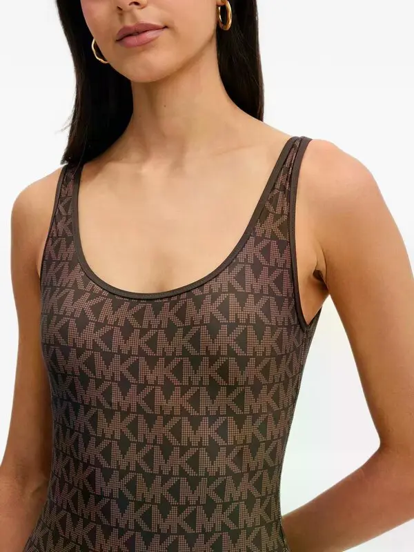 Michael Kors Reversible Logo Scoopneck Swimsuit