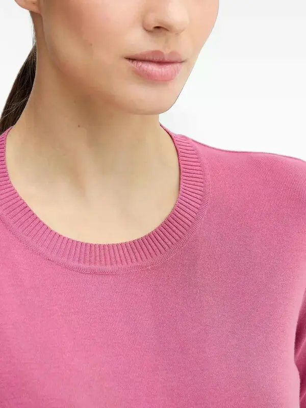 BENETTON Ribbed Trims Crew Neck Sweater