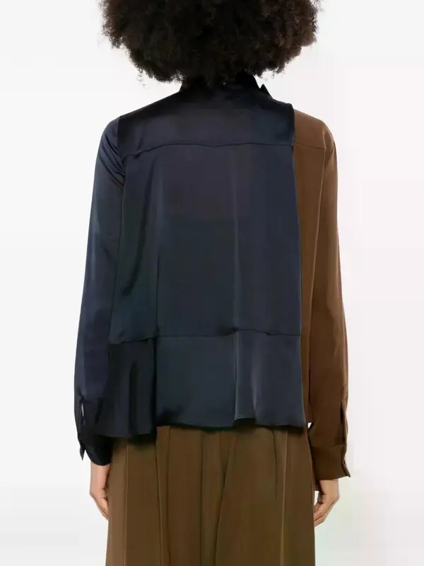 Sacai Panelled Peplum-hem Blouse