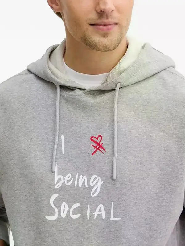BENETTON Drawstring Hoodie With Graphic Detail