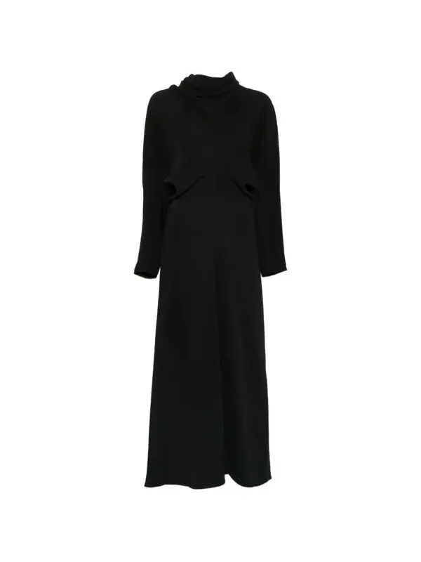 TOTEME Slouch-waist Scarf Maxi Dress - Black