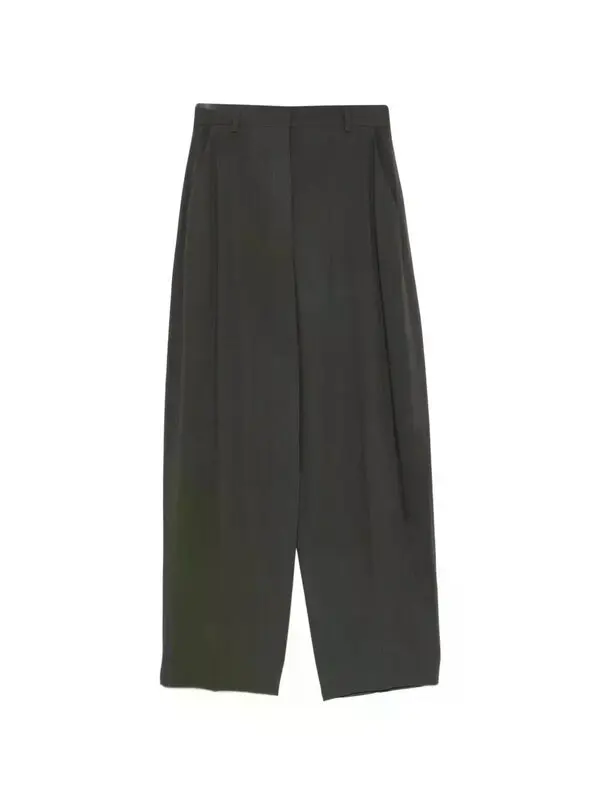 TOTEME High-waist Wide-leg Trousers - Black
