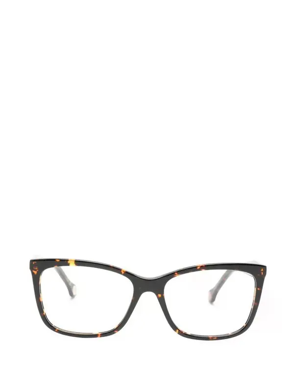 Carolina Herrera Tortoiseshell-effect Square-frame Glasses