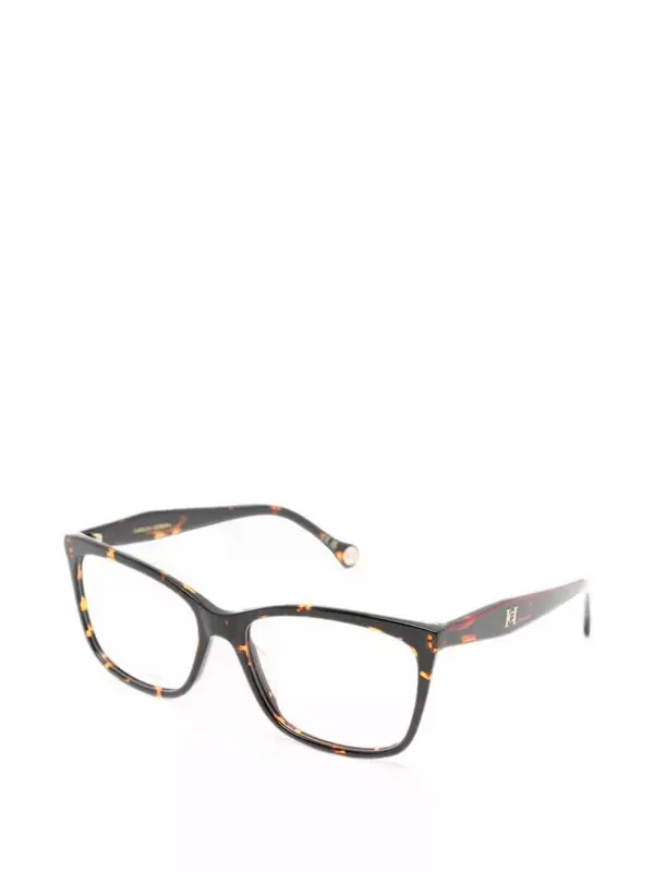 Carolina Herrera Tortoiseshell-effect Square-frame Glasses