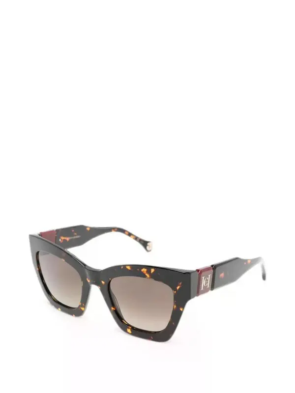Carolina Herrera Tortoiseshell-effect Cat-eye Sunglasses