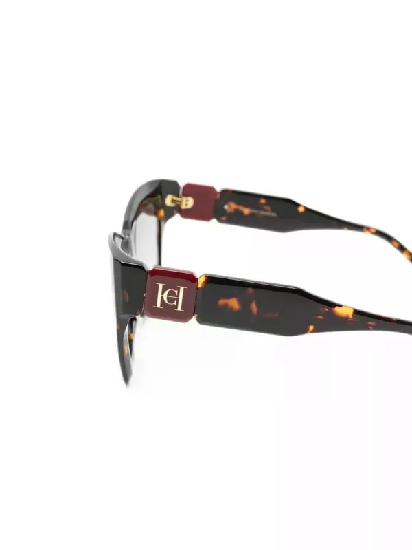 Carolina Herrera Tortoiseshell-effect Cat-eye Sunglasses