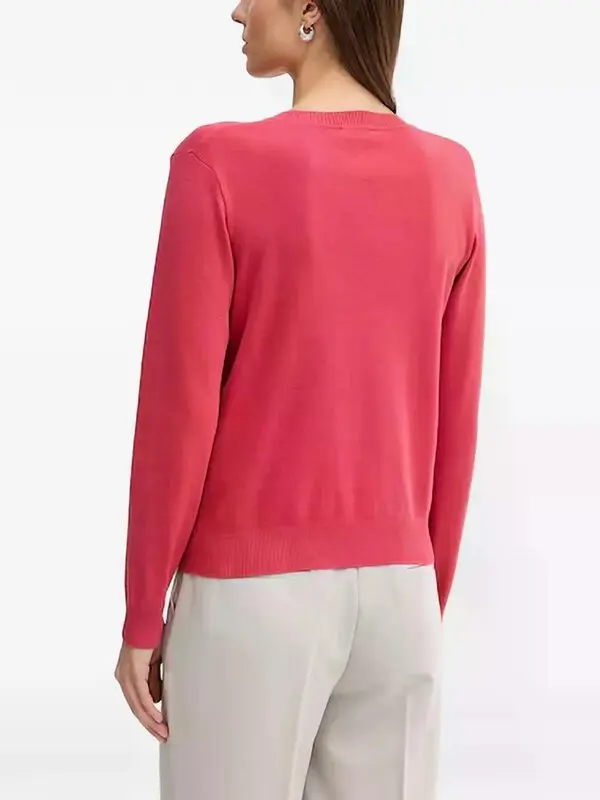 BENETTON V-neck Sweater With Ribbed Trims