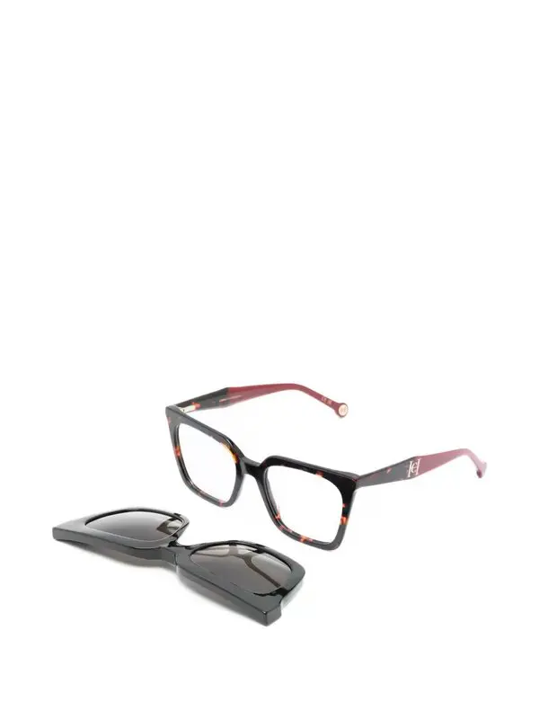 Carolina Herrera Square Frame Clip-on Eyeglasses