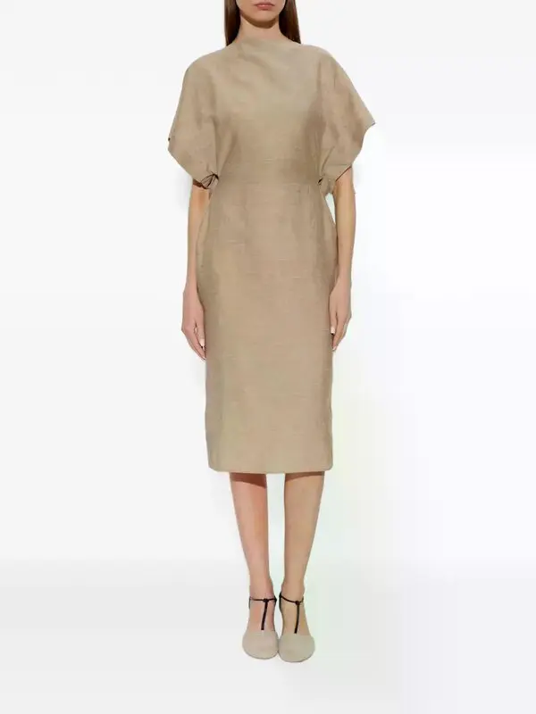Jacquemus Back-slit Linen Midi Dress