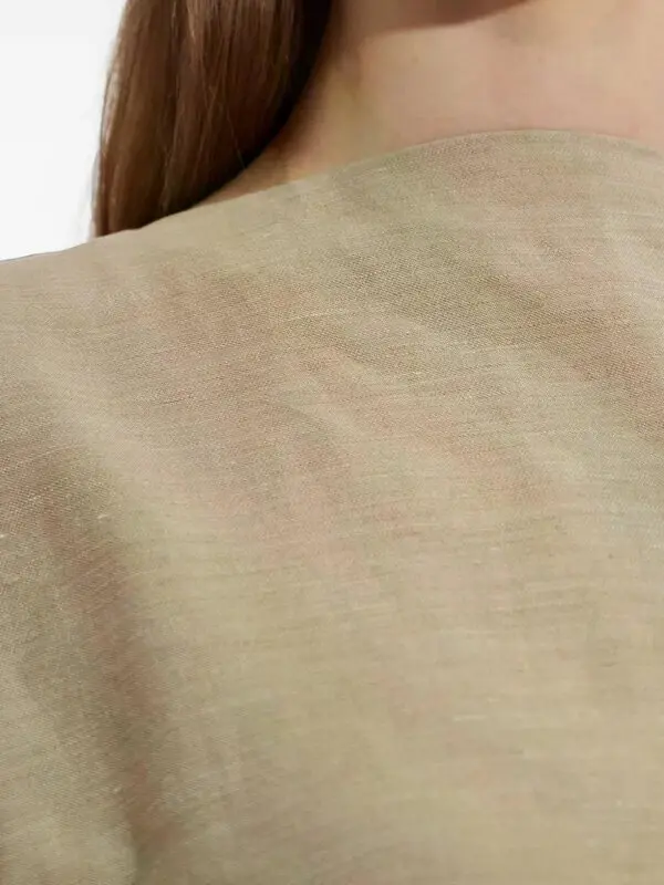Jacquemus Back-slit Linen Midi Dress