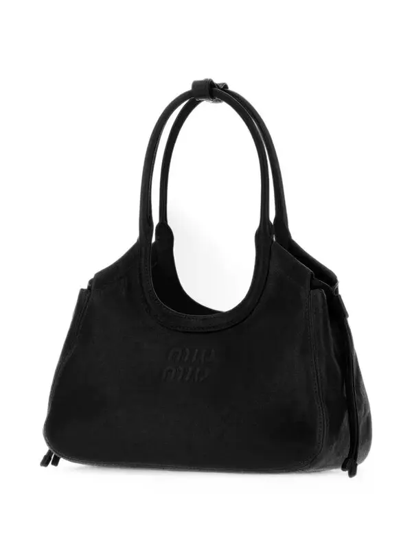 Miu Miu Ivy Nappa Leather Tote Bag - Black