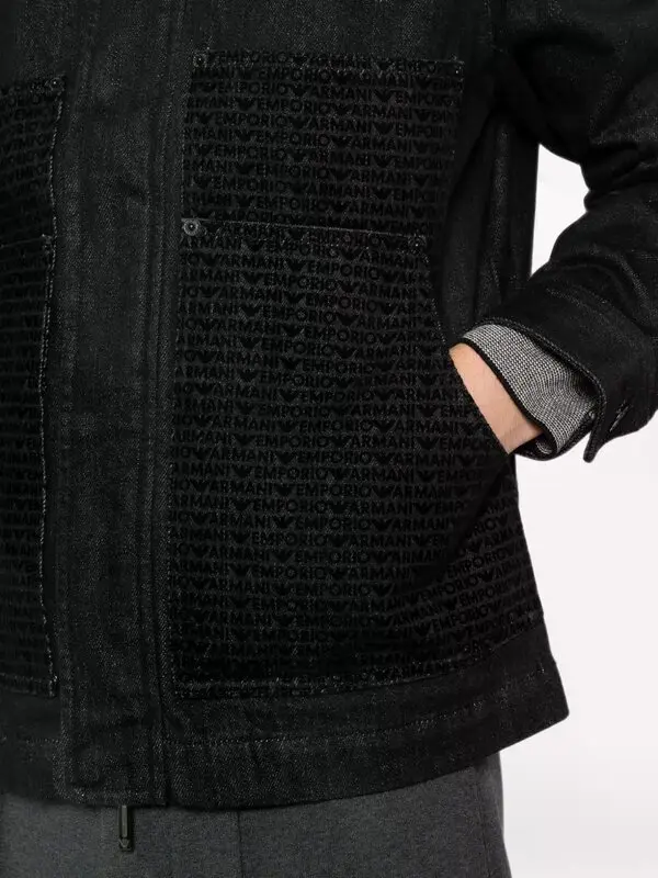 Emporio Armani Logo-patterned Denim Jacket