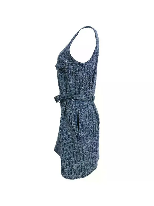 SELF-PORTRAIT Textured Belted Mini Dress