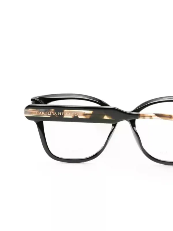 Carolina Herrera Tortoiseshell-effect Cat-eye Frame Glasses