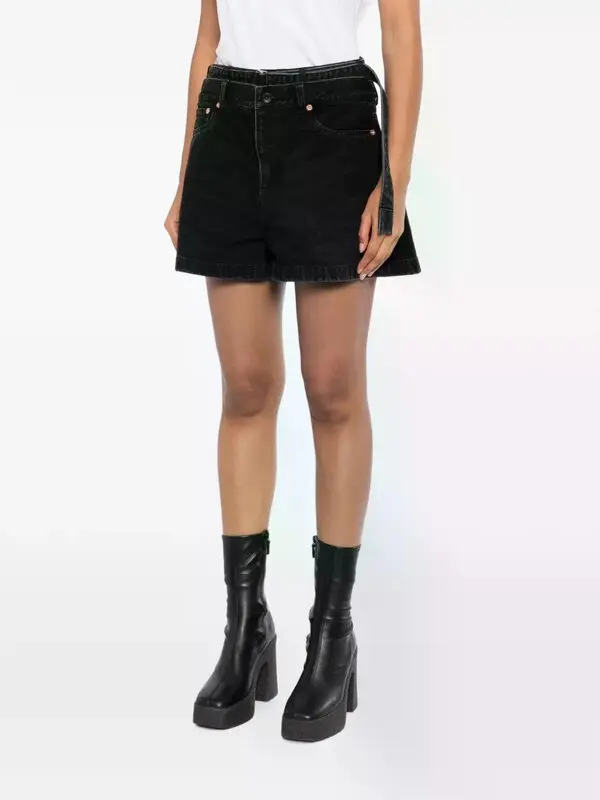 Sacai High-waisted Denim Shorts