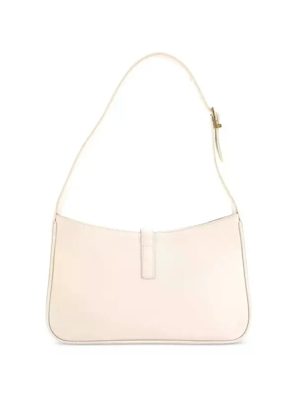 Saint Laurent Le 5 A 7 Leather Small Hobo Bag - Neutrals